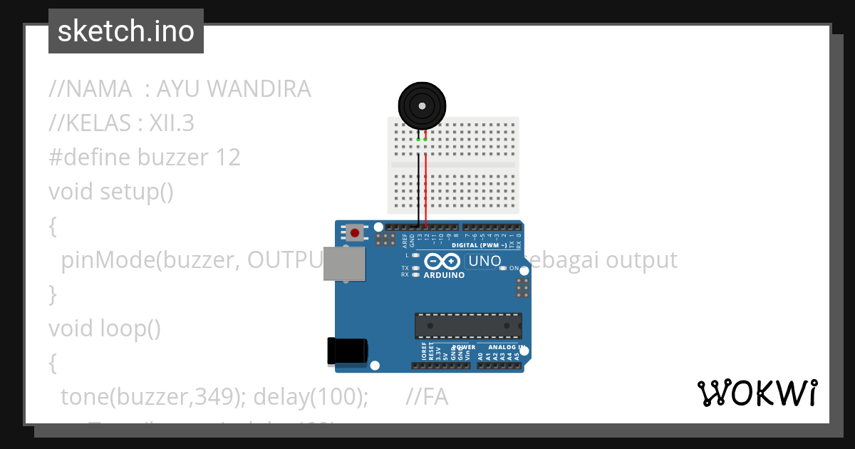 buzzer Yaa - Wokwi ESP32, STM32, Arduino Simulator
