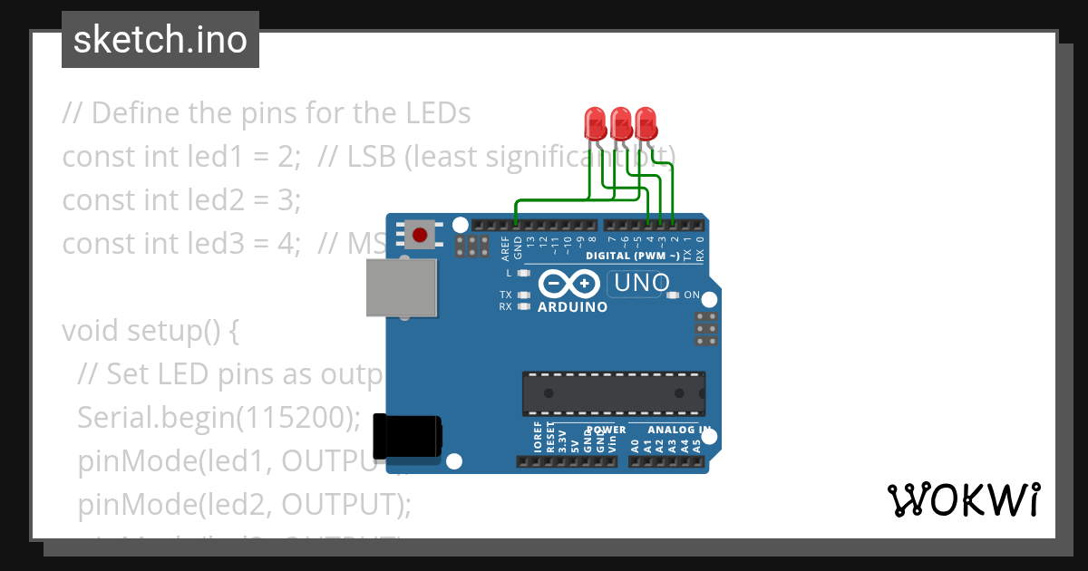 Number To Led Wokwi Esp32 Stm32 Arduino Simulator 