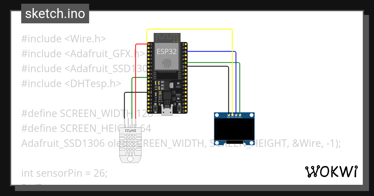 OLED Y DTH - Wokwi ESP32, STM32, Arduino Simulator OLED Y DTH - Wokwi ESP32, STM32, Arduino Simulator