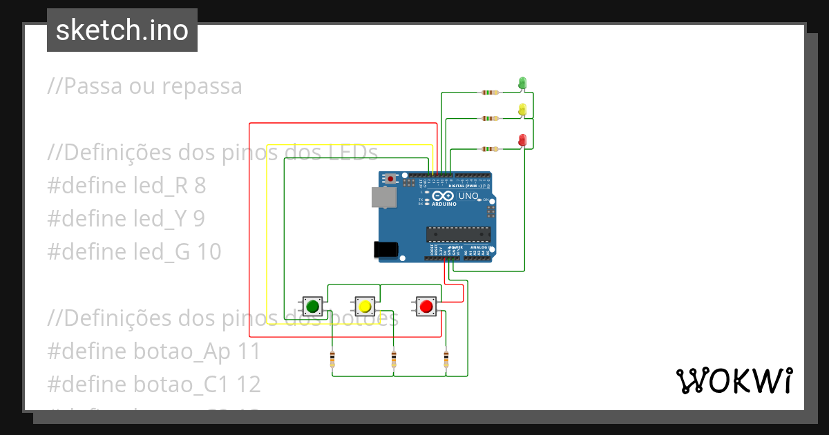 Passa ou repassa - Wokwi ESP32, STM32, Arduino Simulator