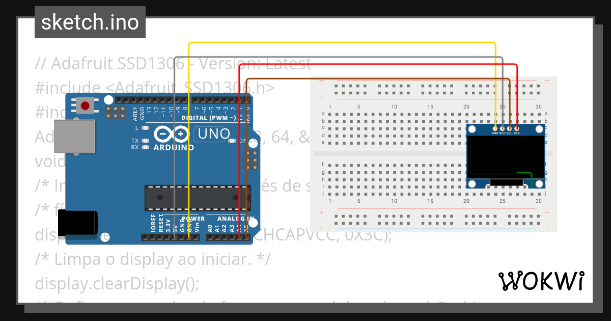 display oled - Wokwi ESP32, STM32, Arduino Simulator