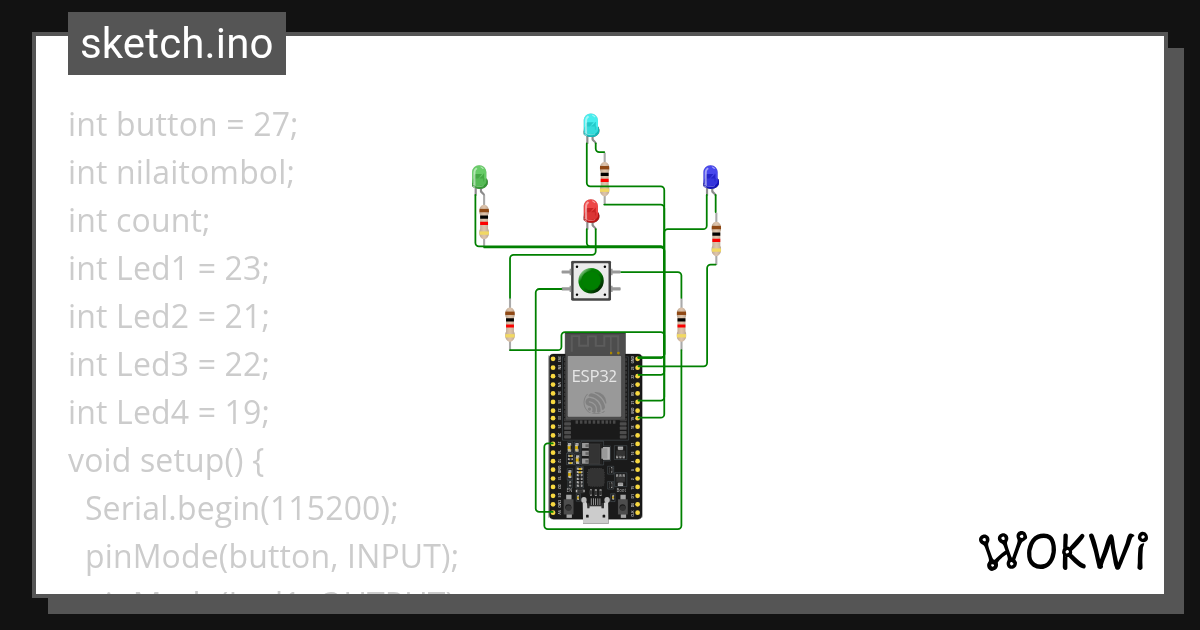 tugas 2 - Wokwi ESP32, STM32, Arduino Simulator