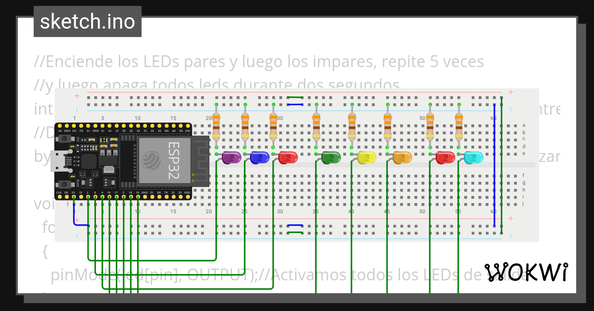 Secuencia # 3 - Wokwi ESP32, STM32, Arduino Simulator