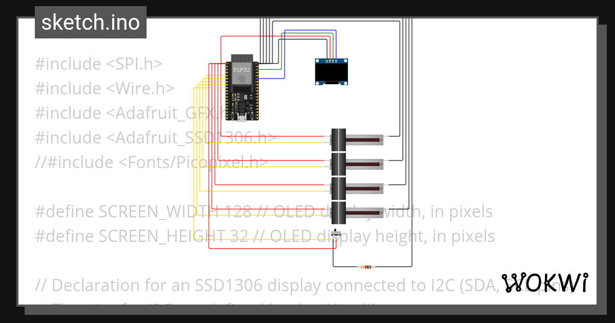 deej with screen - Wokwi ESP32, STM32, Arduino Simulator