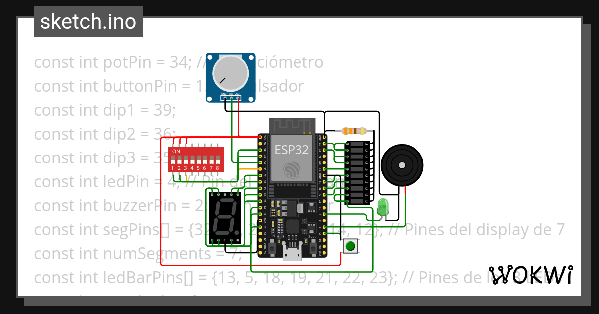 ACTIVIDAD 2 - Wokwi ESP32, STM32, Arduino Simulator