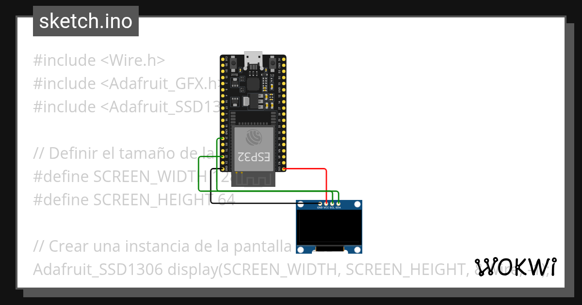 OLED - Wokwi ESP32, STM32, Arduino Simulator