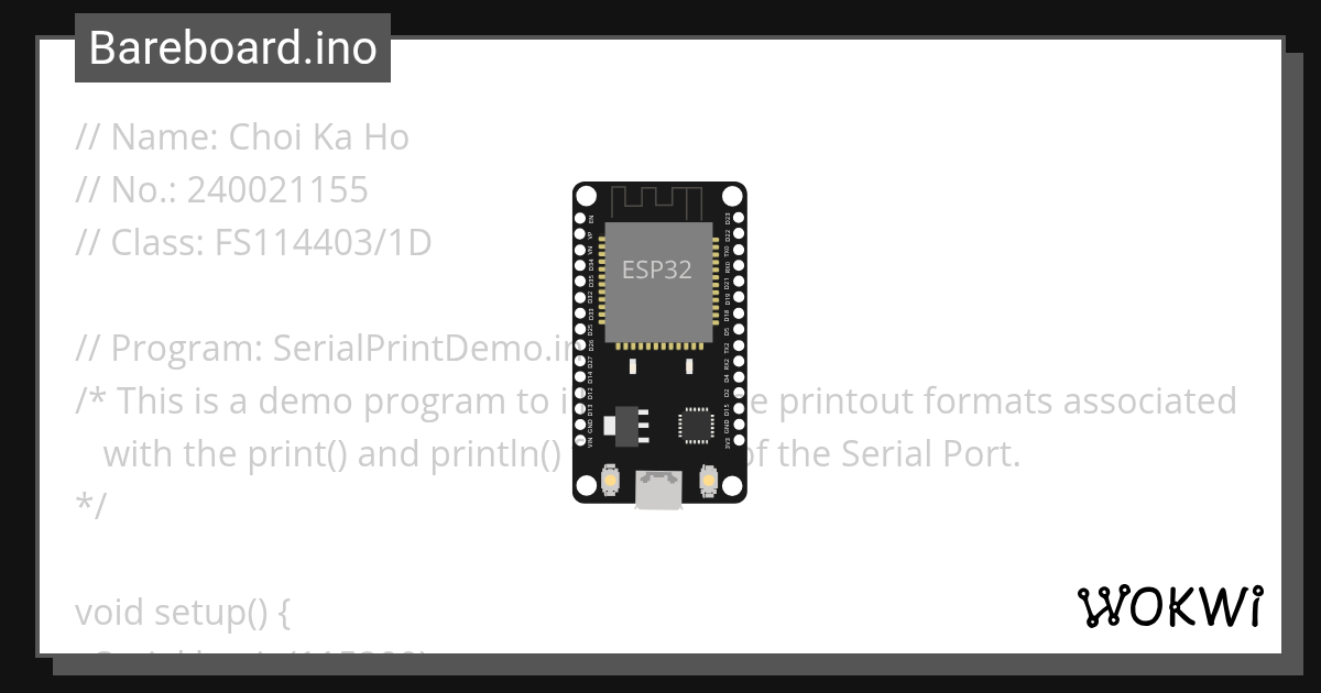 Demo - Wokwi ESP32, STM32, Arduino Simulator