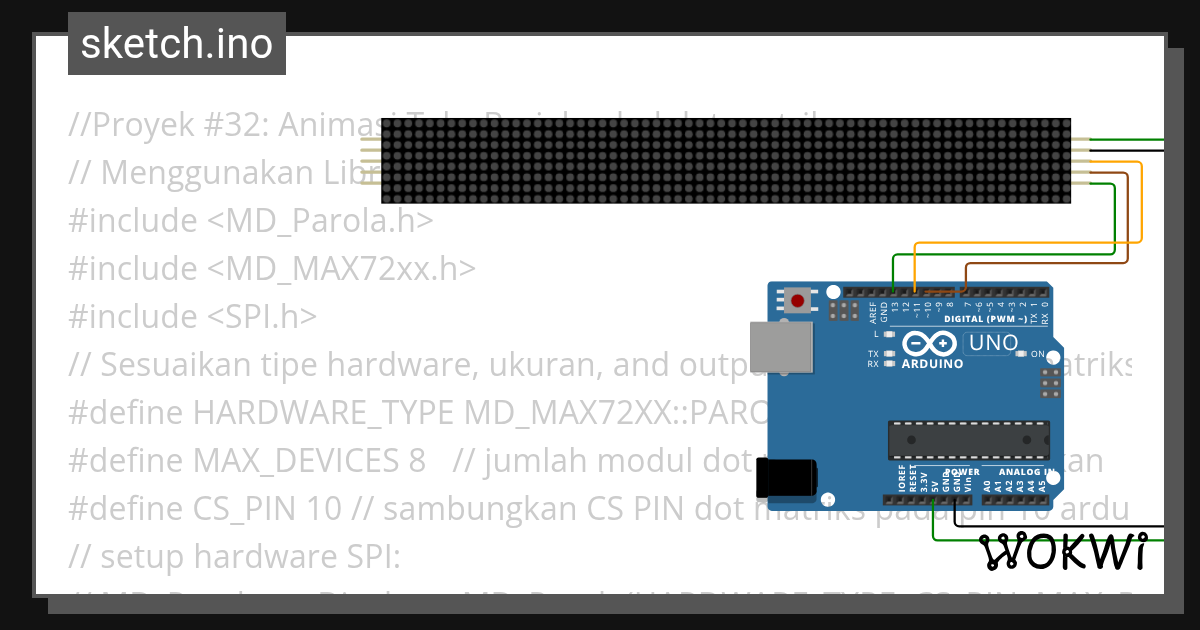 alpika dot matrix - Wokwi ESP32, STM32, Arduino Simulator
