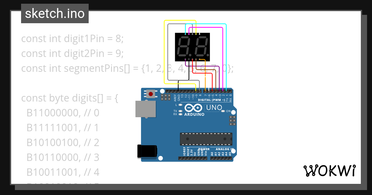 03 Afriza Ssd 2 Digit Wokwi Esp32 Stm32 Arduino Simulator 7325