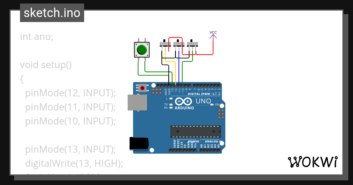 Volby Tlacitko Switch Wokwi Esp32 Stm32 Arduino Simulator 