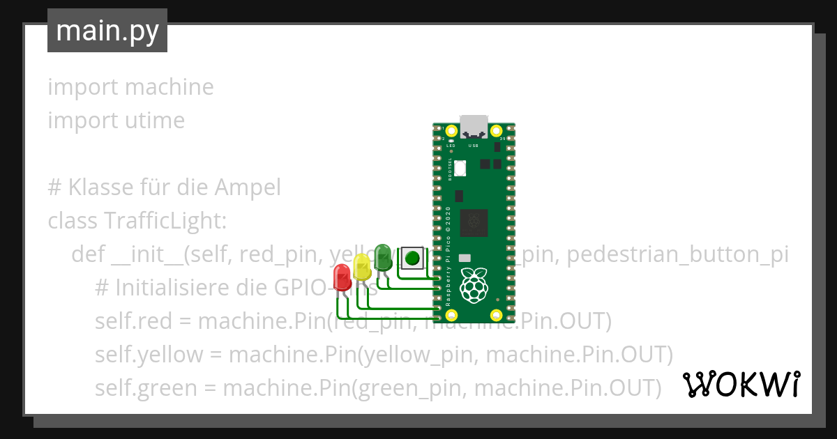 Ampel - Wokwi ESP32, STM32, Arduino Simulator