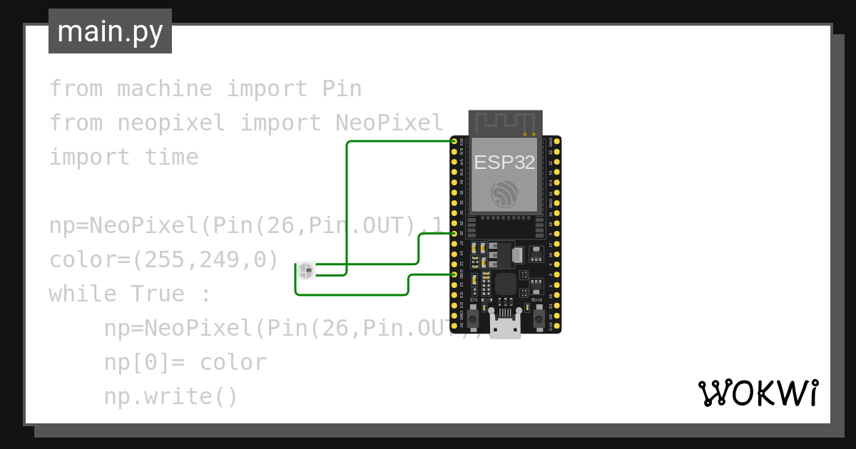 0916闪烁的灯光 Wokwi Esp32 Stm32 Arduino Simulator
