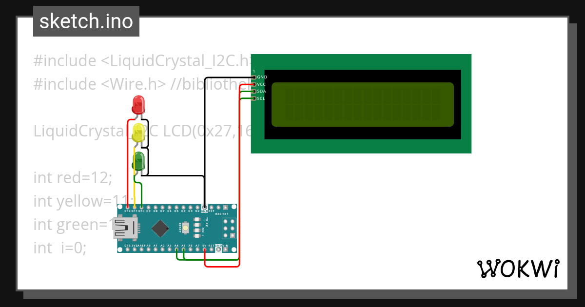 ampel mit lcd - Wokwi ESP32, STM32, Arduino Simulator