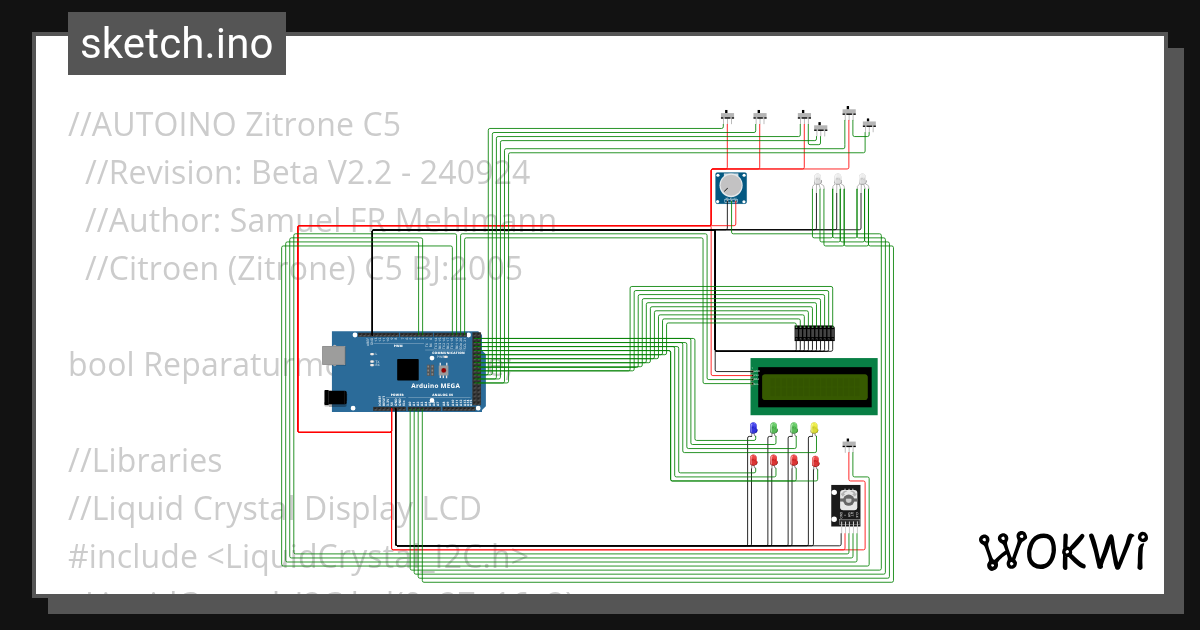 Autoino Zitrone C5 2.2 - Wokwi ESP32, STM32, Arduino Simulator