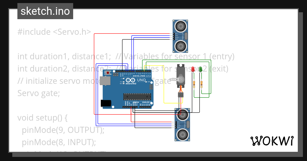Smart toll gate(without ultrasonic library) - Wokwi ESP32, STM32 ... Smart toll gate(without ultrasonic library) - Wokwi ESP32, STM32 ...