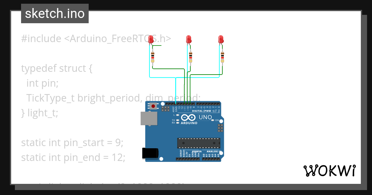 Horse Race Lamp - Wokwi ESP32, STM32, Arduino Simulator