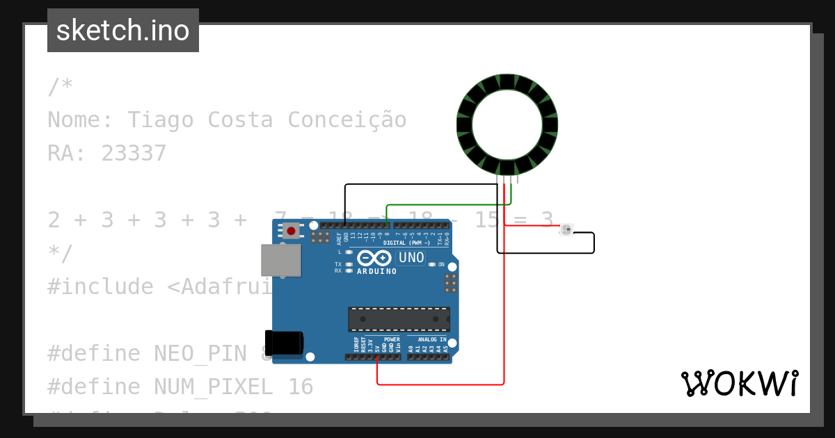 Ring Neo Wokwi Esp32 Stm32 Arduino Simulator