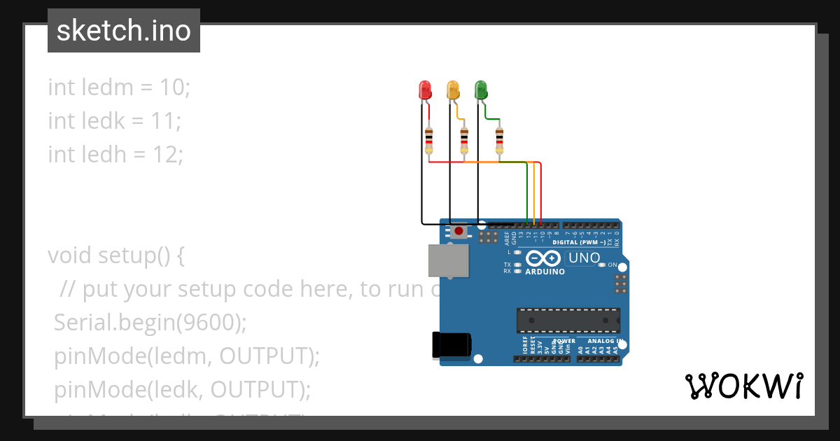 Traffic Light - Wokwi ESP32, STM32, Arduino Simulator