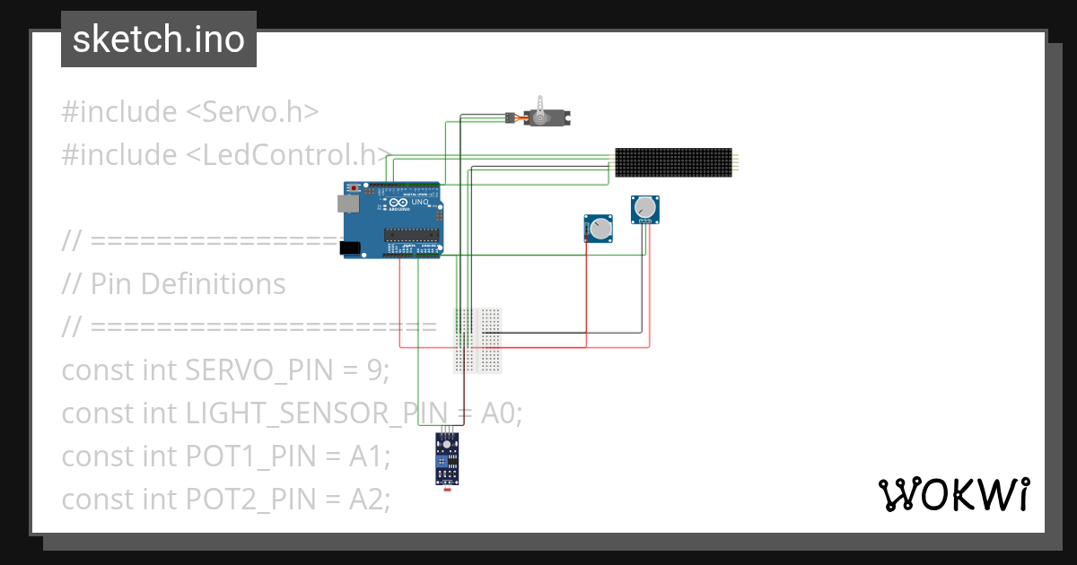 panel servo - Wokwi ESP32, STM32, Arduino Simulator
