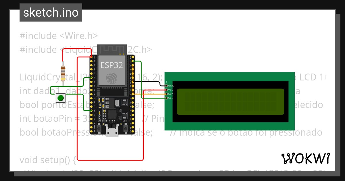 JOGO DE DADOS - Wokwi ESP32, STM32, Arduino Simulator