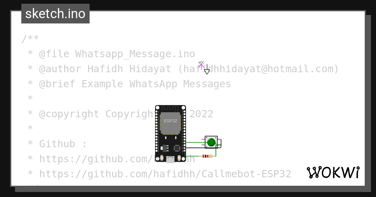 Mensaje Whatsapp Copy Wokwi Esp32 Stm32 Arduino Simulator