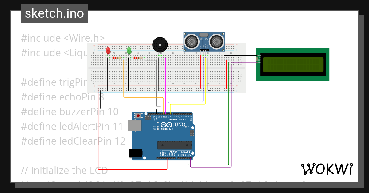 Arduino-Based Roadside Parking Detector System(With BreadBoard) - Wokwi ...