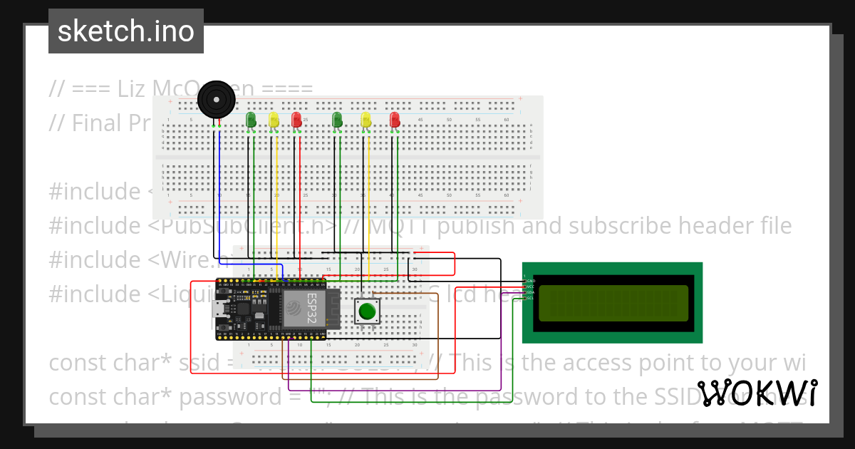 Module 7 Liz McQueen - Wokwi ESP32, STM32, Arduino Simulator
