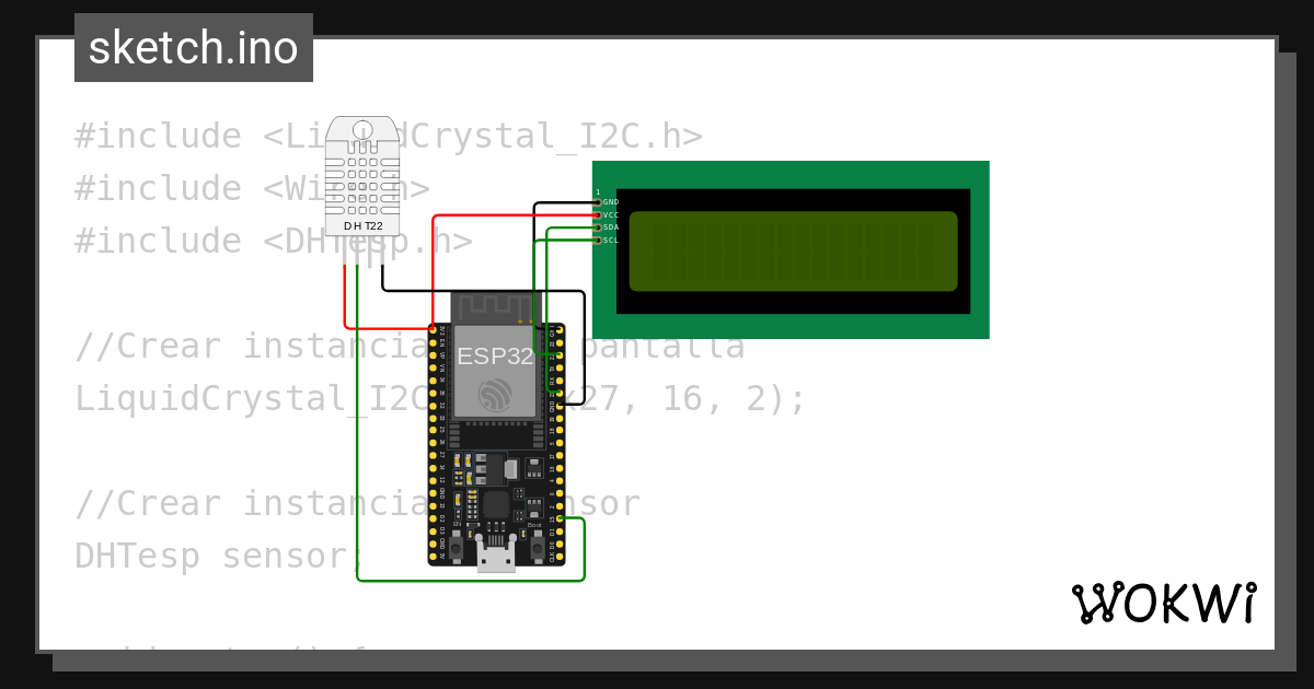 Tarea 6 Lcd Wokwi Esp32 Stm32 Arduino Simulator