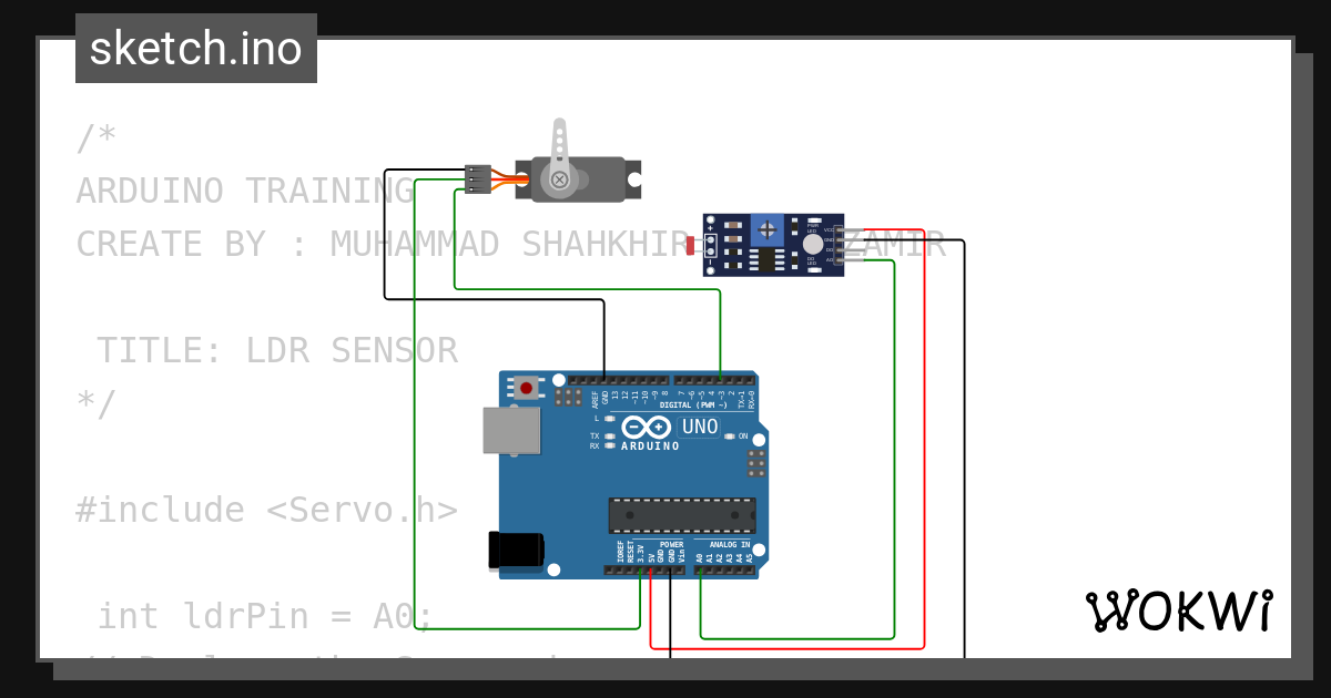 Ldr N Servo Wokwi Esp32 Stm32 Arduino Simulator 5023