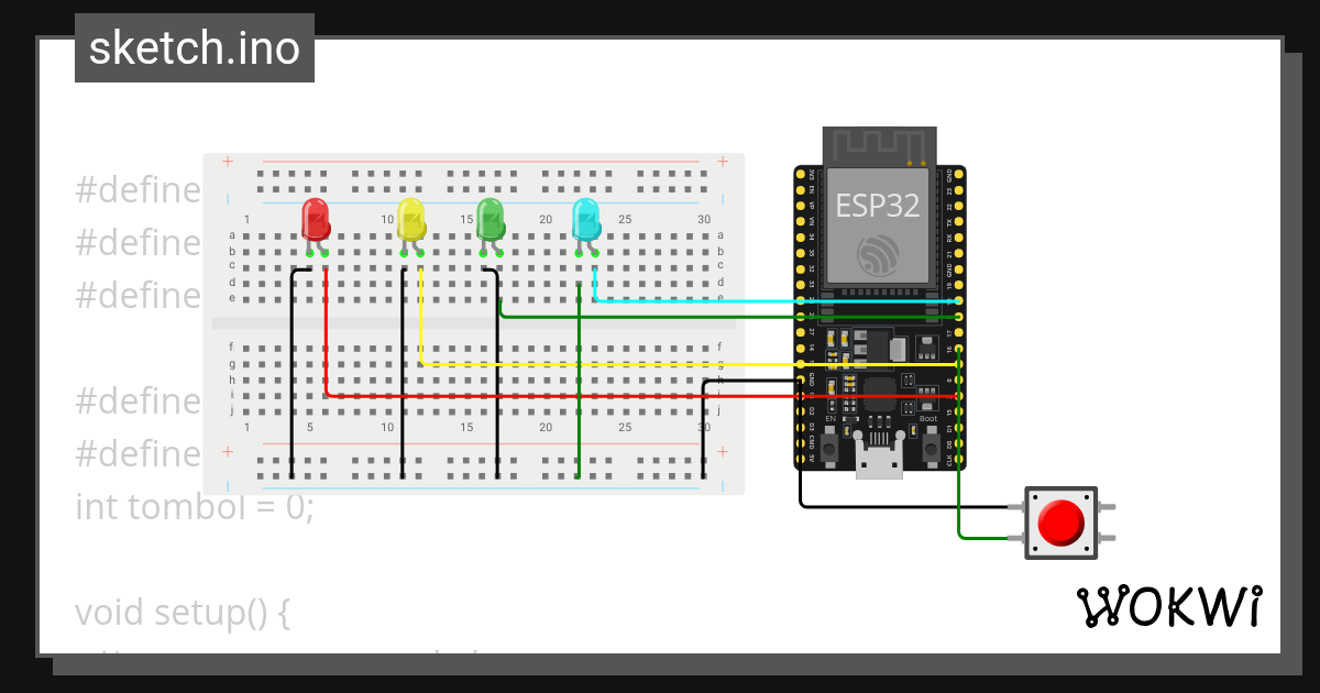 12.2 PROJECT AWAL - Wokwi ESP32, STM32, Arduino Simulator