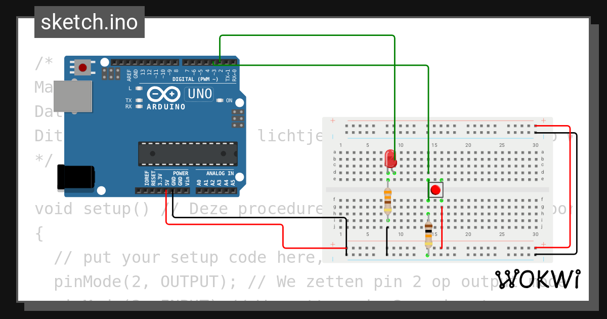 Schakeling Met Drukknop En Led Wokwi Esp32 Stm32 Arduino Simulator 2122