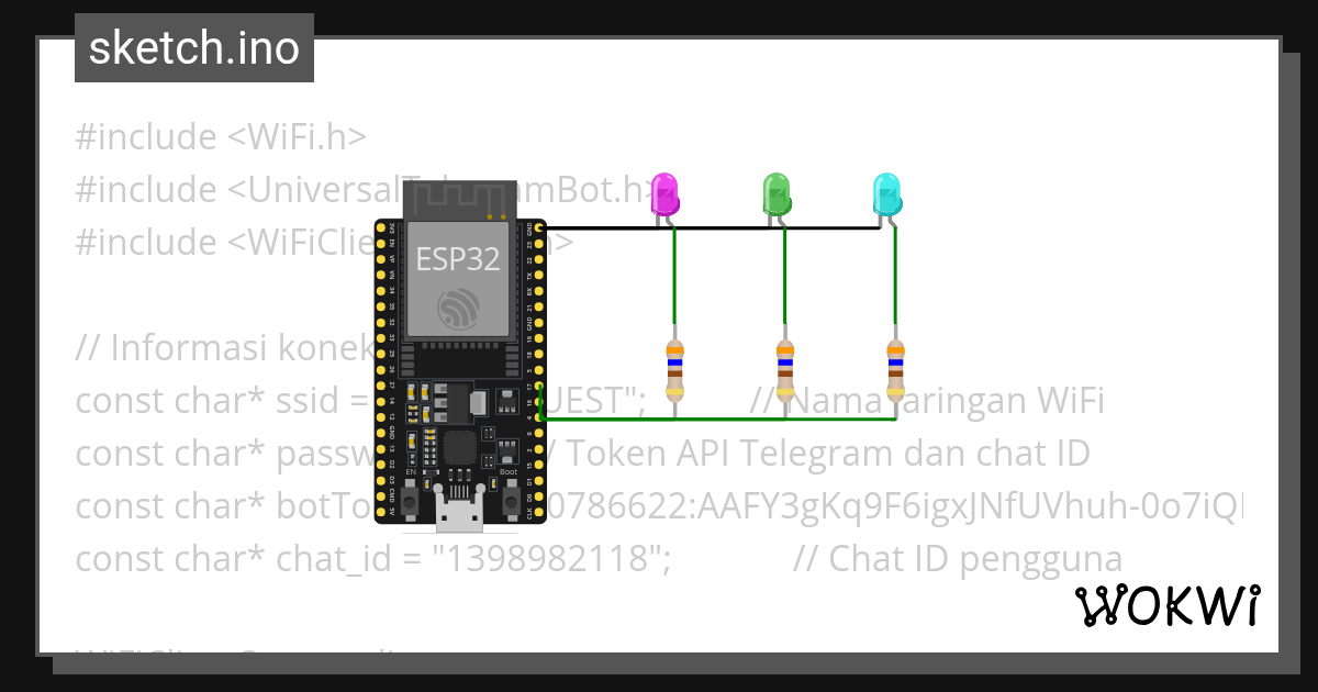 Challenge 3 Abyan - Wokwi ESP32, STM32, Arduino Simulator