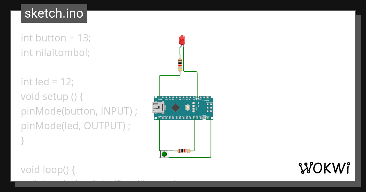 Pull Up Aktif High - Raqil E2 - Wokwi ESP32, STM32, Arduino Simulator Pull Up Aktif High - Raqil E2 - Wokwi ESP32, STM32, Arduino Simulator