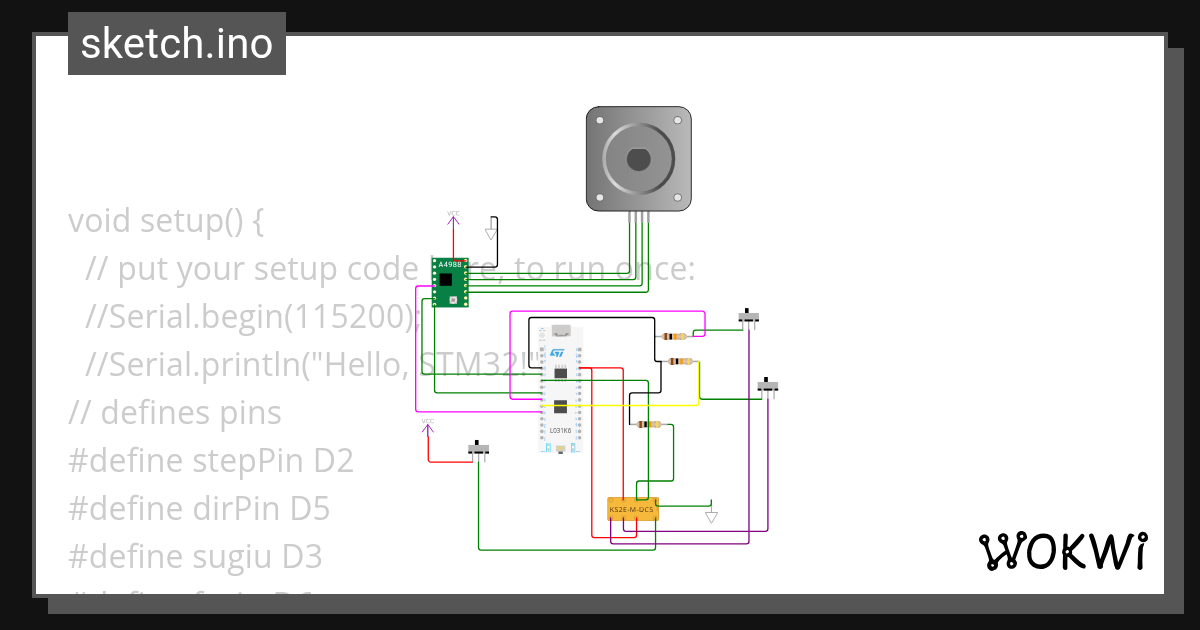 STEPPER CON STM32 - Wokwi ESP32, STM32, Arduino Simulator