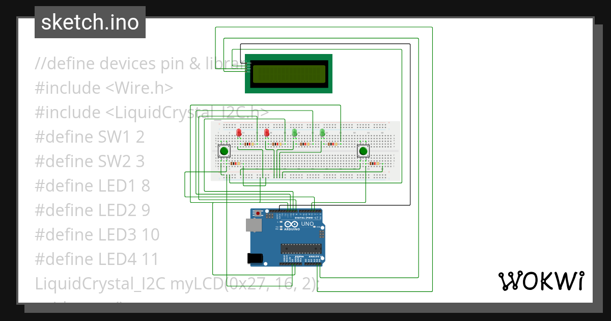 LAB PRAC # 4.3 - Wokwi ESP32, STM32, Arduino Simulator