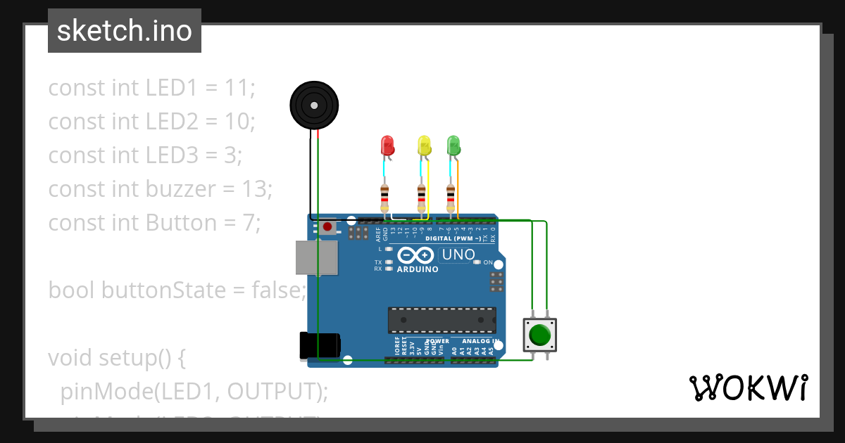 Traffic Light Copy - Wokwi ESP32, STM32, Arduino Simulator