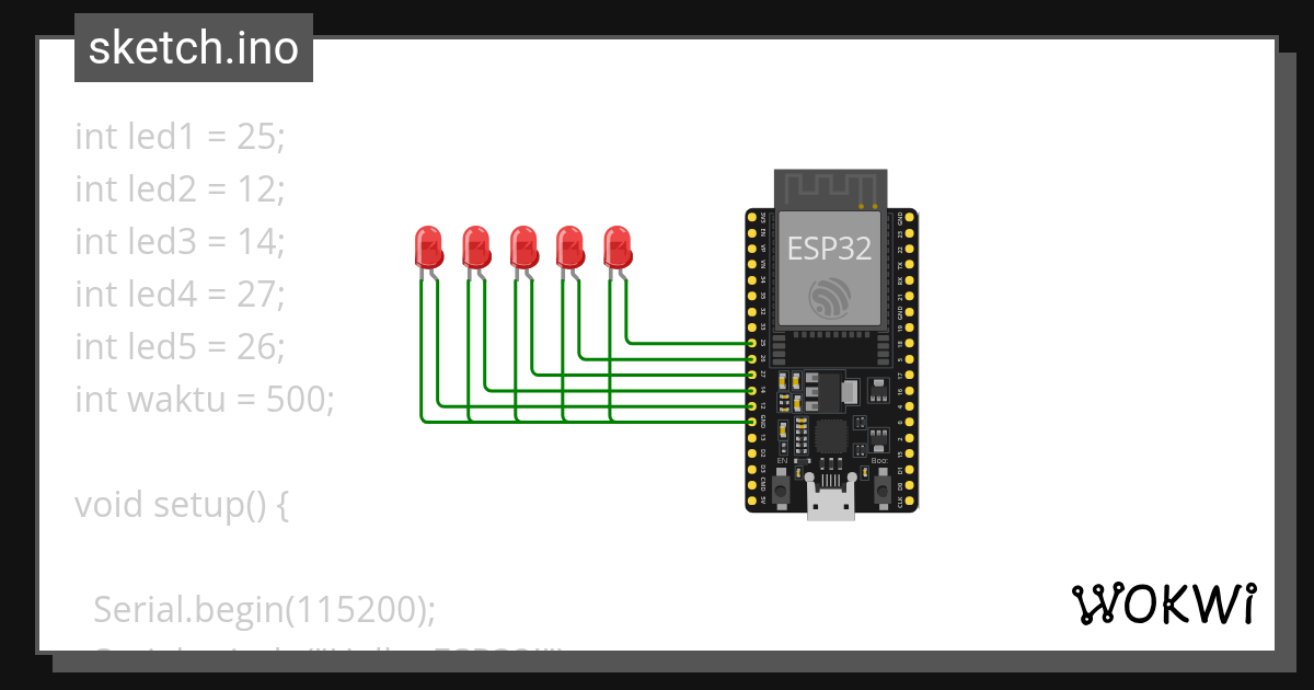 Tugas 1 - Wokwi ESP32, STM32, Arduino Simulator