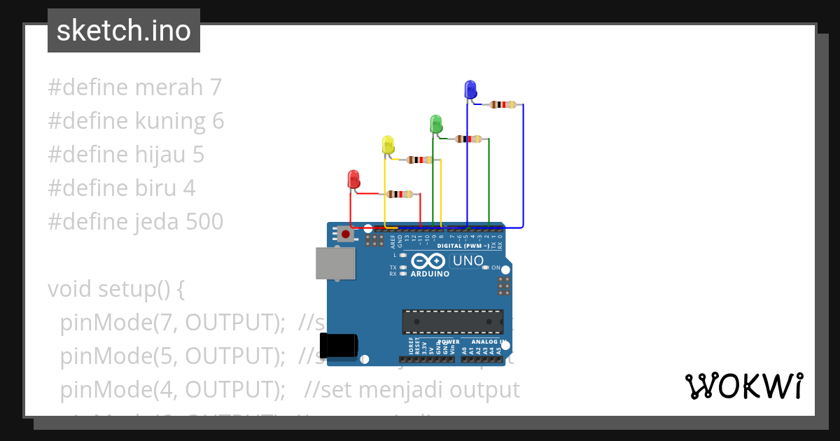 Lampu LED - Princess XII-F4 - Wokwi ESP32, STM32, Arduino Simulator