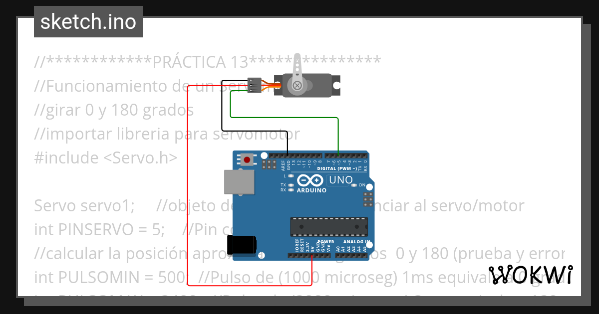 servomotor - Wokwi ESP32, STM32, Arduino Simulator