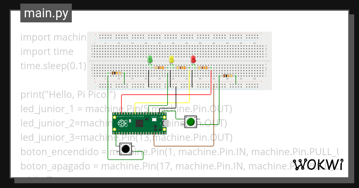 semaforo con rasberry pi pico Copy - Wokwi ESP32, STM32, Arduino Simulator