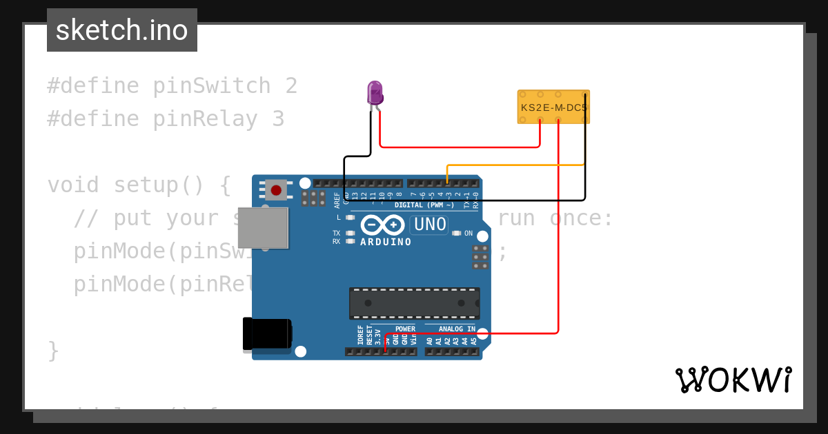 Relé Dpdt Wokwi Esp32 Stm32 Arduino Simulator 0148