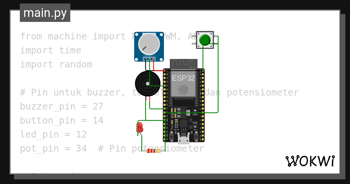 Tebak Nada Wokwi Esp32 Stm32 Arduino Simulator