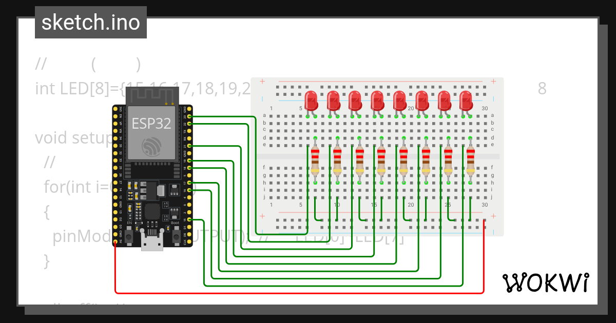 2024-09-26-LEDs - Wokwi ESP32, STM32, Arduino Simulator