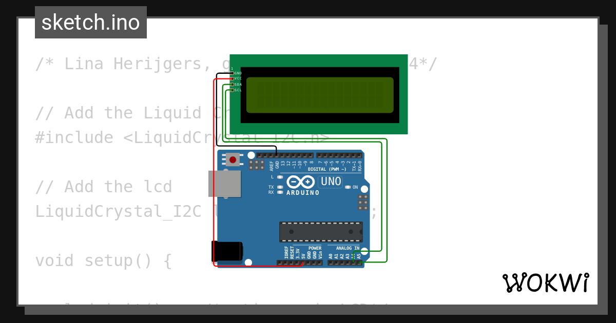 Lcd I²c Naam Teller Wokwi Esp32 Stm32 Arduino Simulator 8742