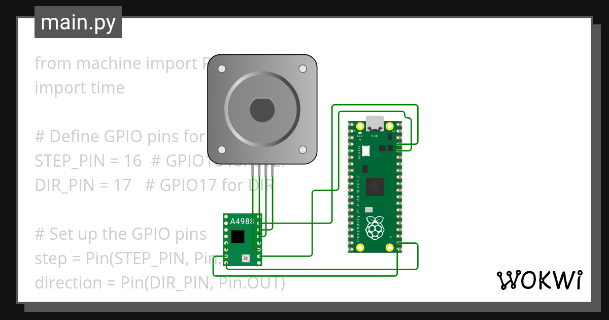 stepper control - Wokwi ESP32, STM32, Arduino Simulator