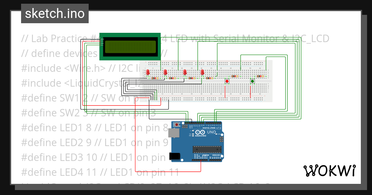 LAB PRATICE 4.3 - Wokwi ESP32, STM32, Arduino Simulator