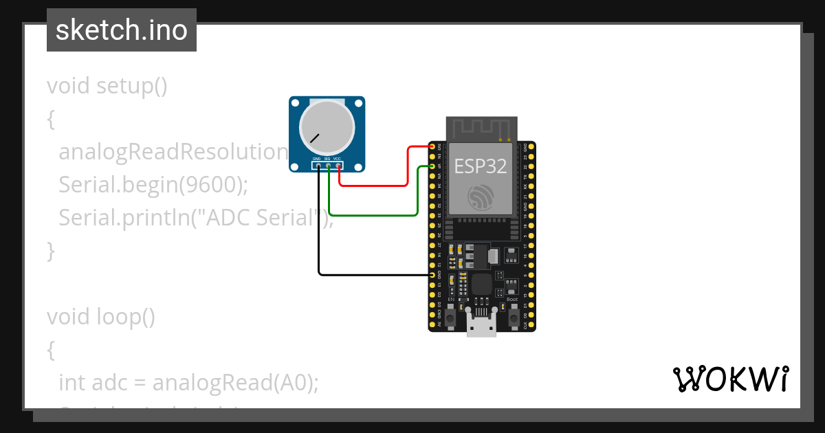 ADC_SERIAL - Wokwi ESP32, STM32, Arduino Simulator