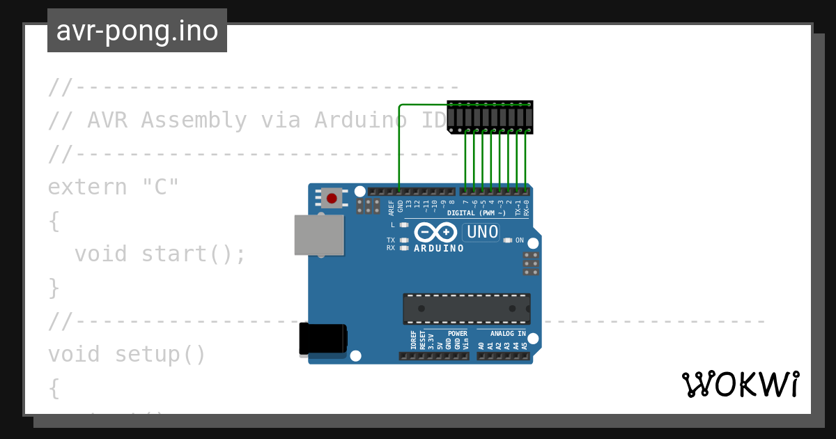 Assembly Via Arduino Part 3 Programming Io Ports Wokwi Esp32 Stm32 Arduino Simulator 1465