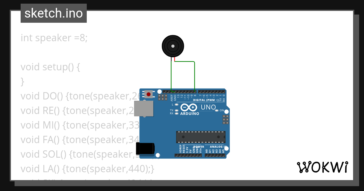 LAGU BINTANG KECIL - Wokwi ESP32, STM32, Arduino Simulator