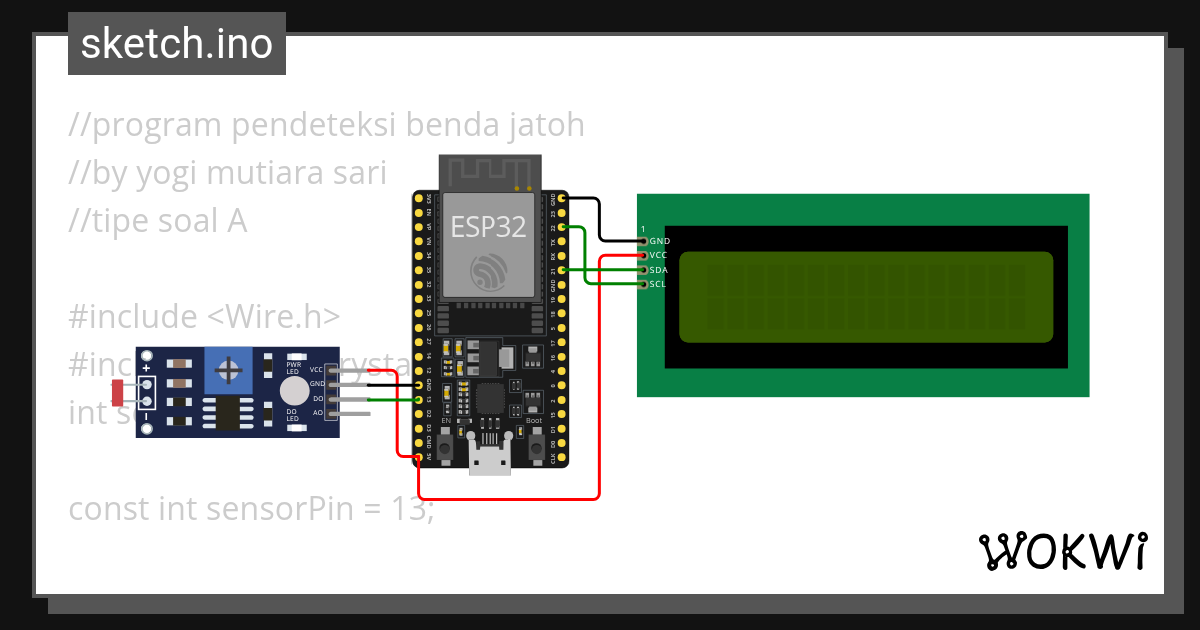 Projek Pendeteksi Benda Wokwi Esp32 Stm32 Arduino Simulator 3014